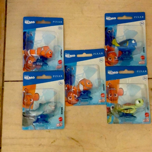 Mattel | Toys | Finding Nemo Micro Collection Set Of 5 Figures | Poshmark